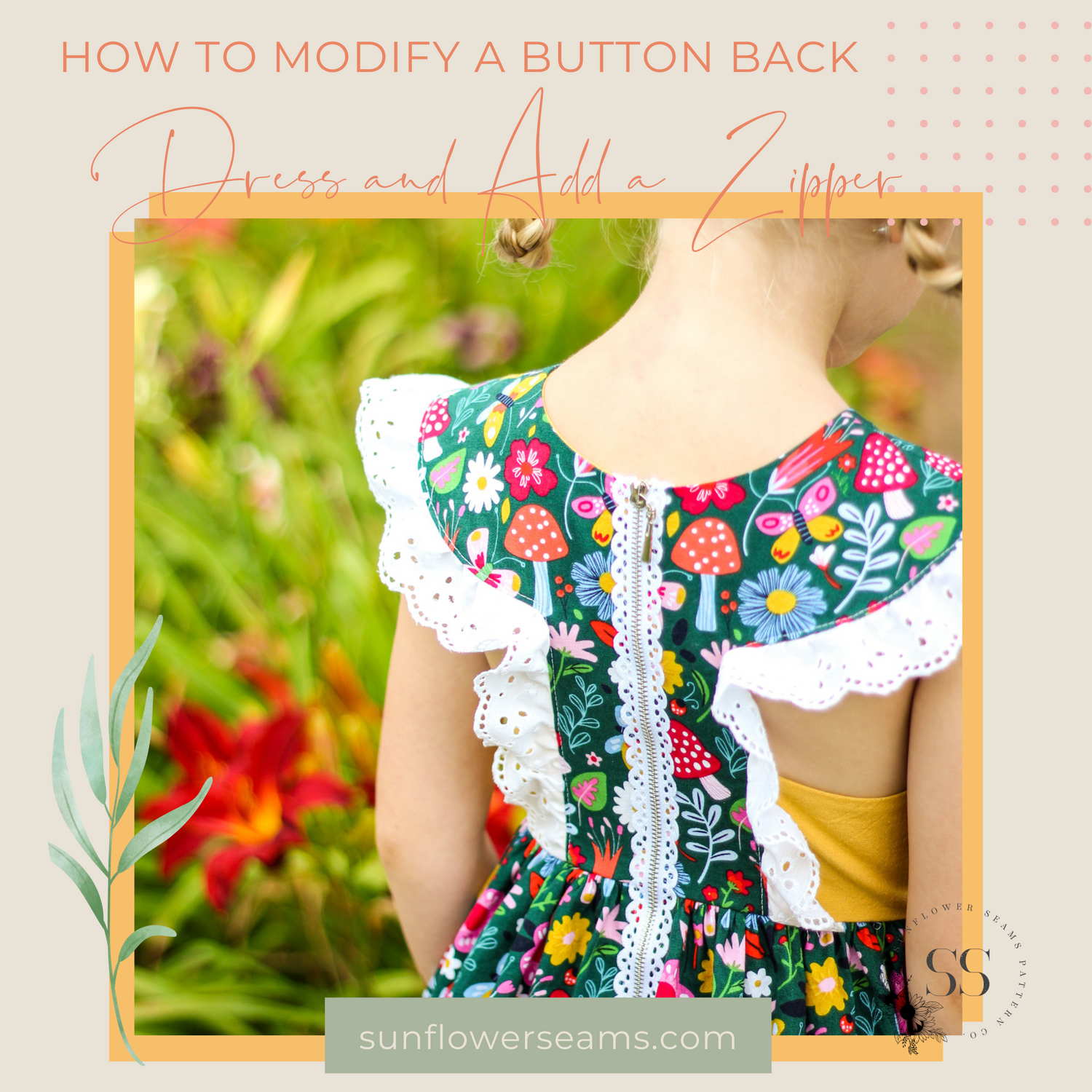 How to Modify a Button Back Dress and Add a Zipper {A Tutorial ...